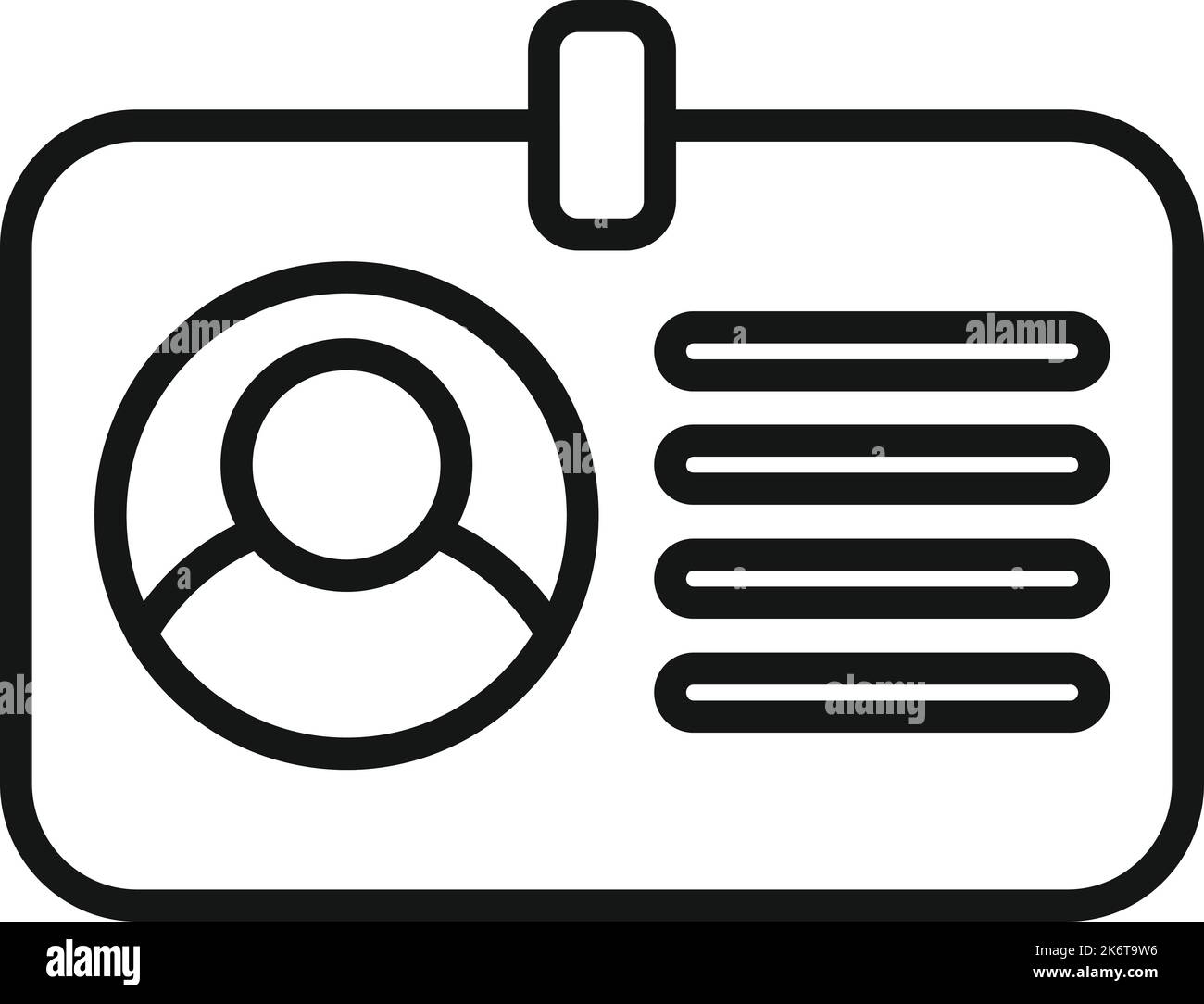 Id card icon outline vector. Contact customer. Guide location Stock ...