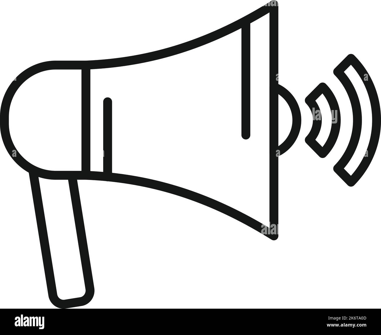 Megaphone info icon outline hi-res stock photography and images - Alamy