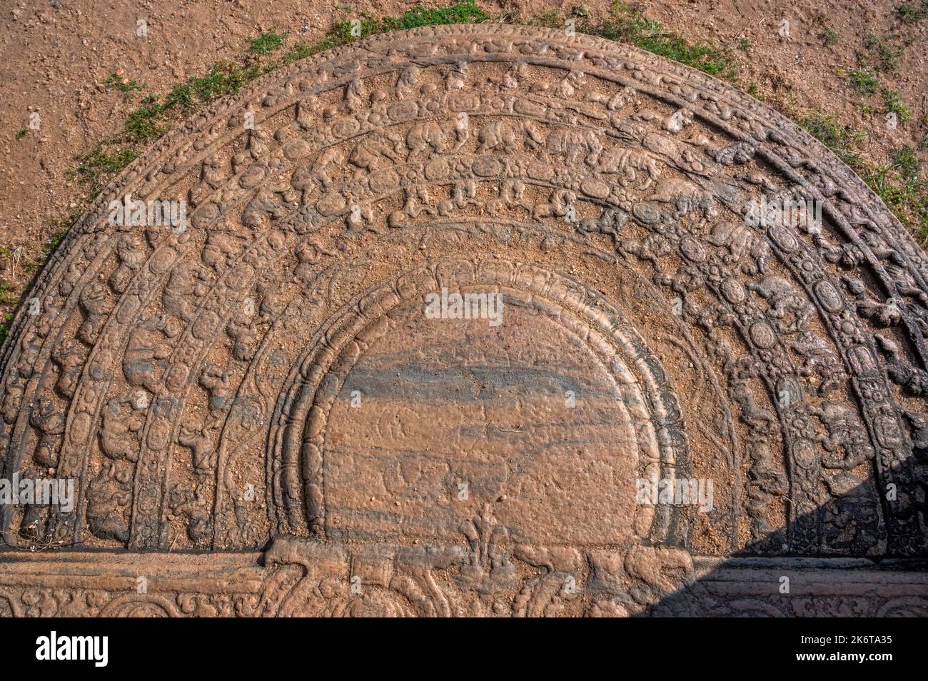 Sandakada pahana also known as a moonstone is a feature of Sinhalese ...