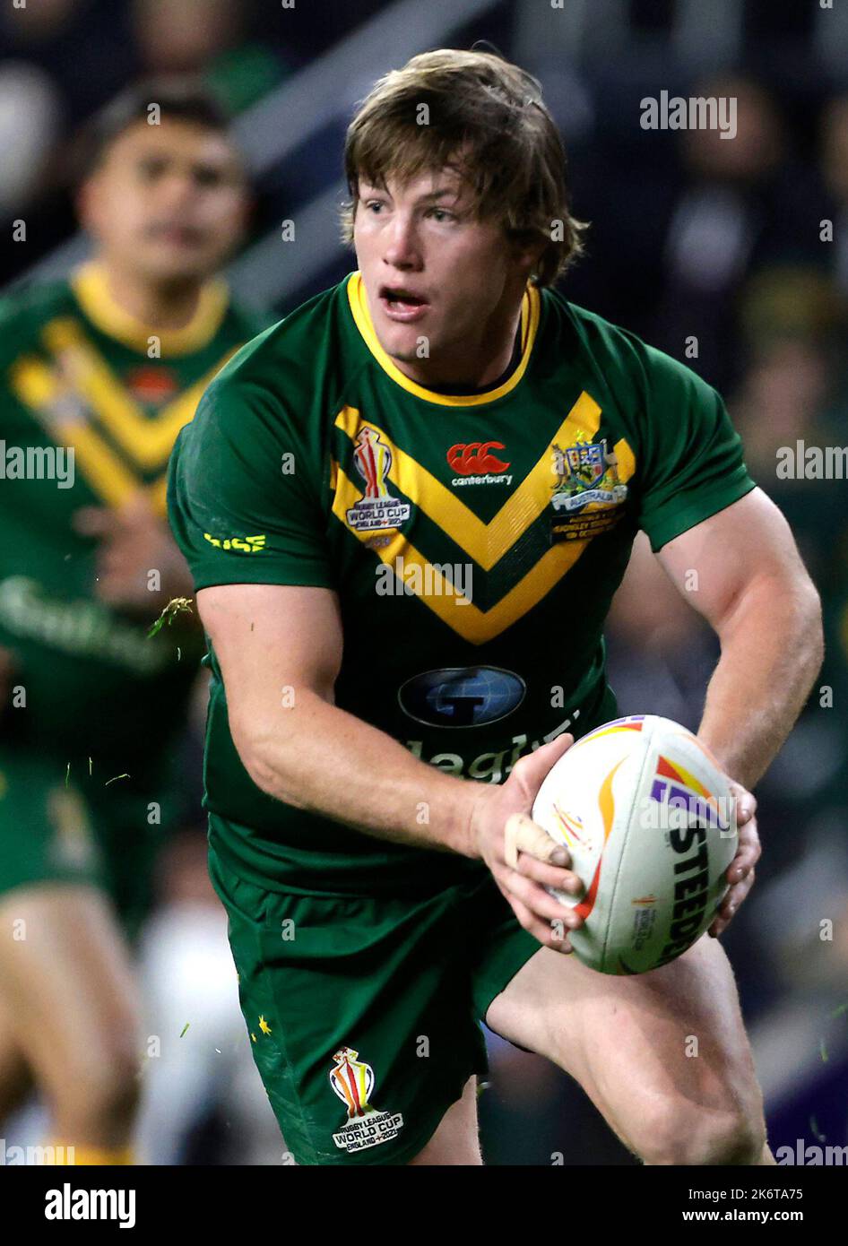 Australia's Harry Grant during the Rugby League World Cup group B match ...