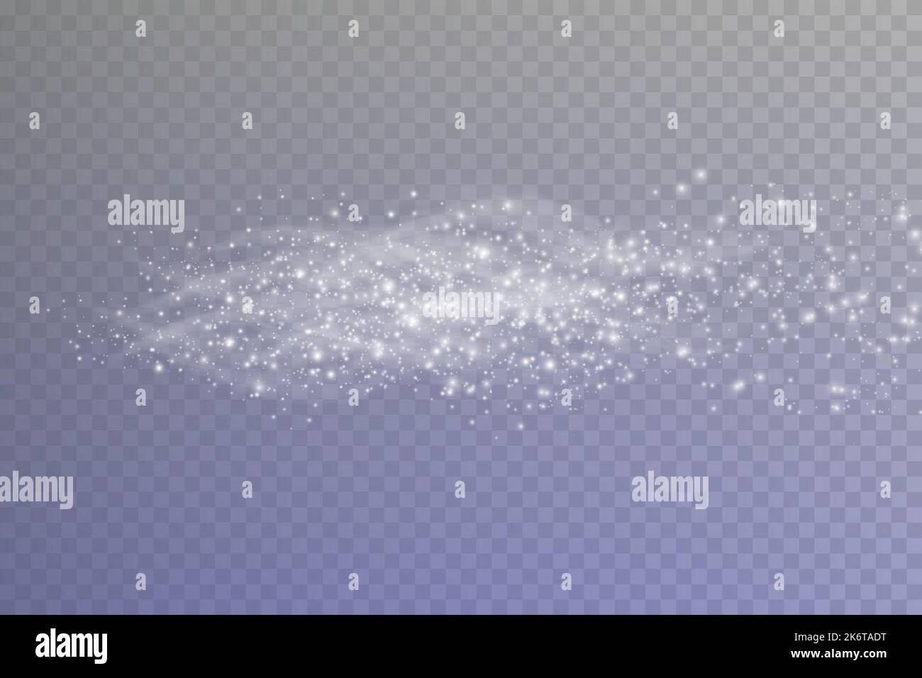 Winter blizzard with sparkles of snow on a transparent background, cold ...