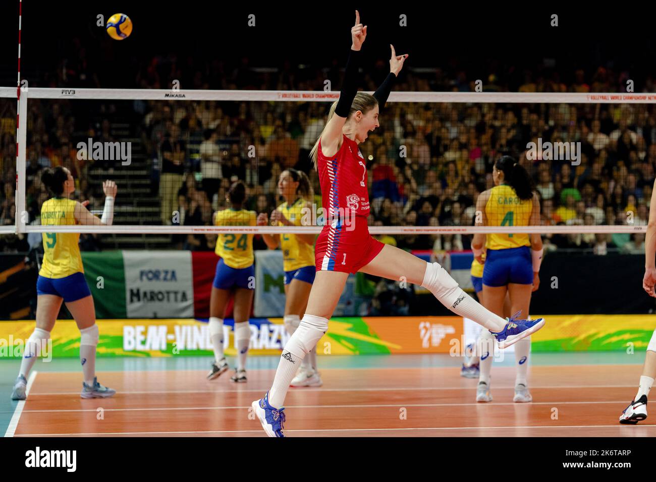 1APELDOORN - Bianka Busa of Serbia in the match against Brazil during ...