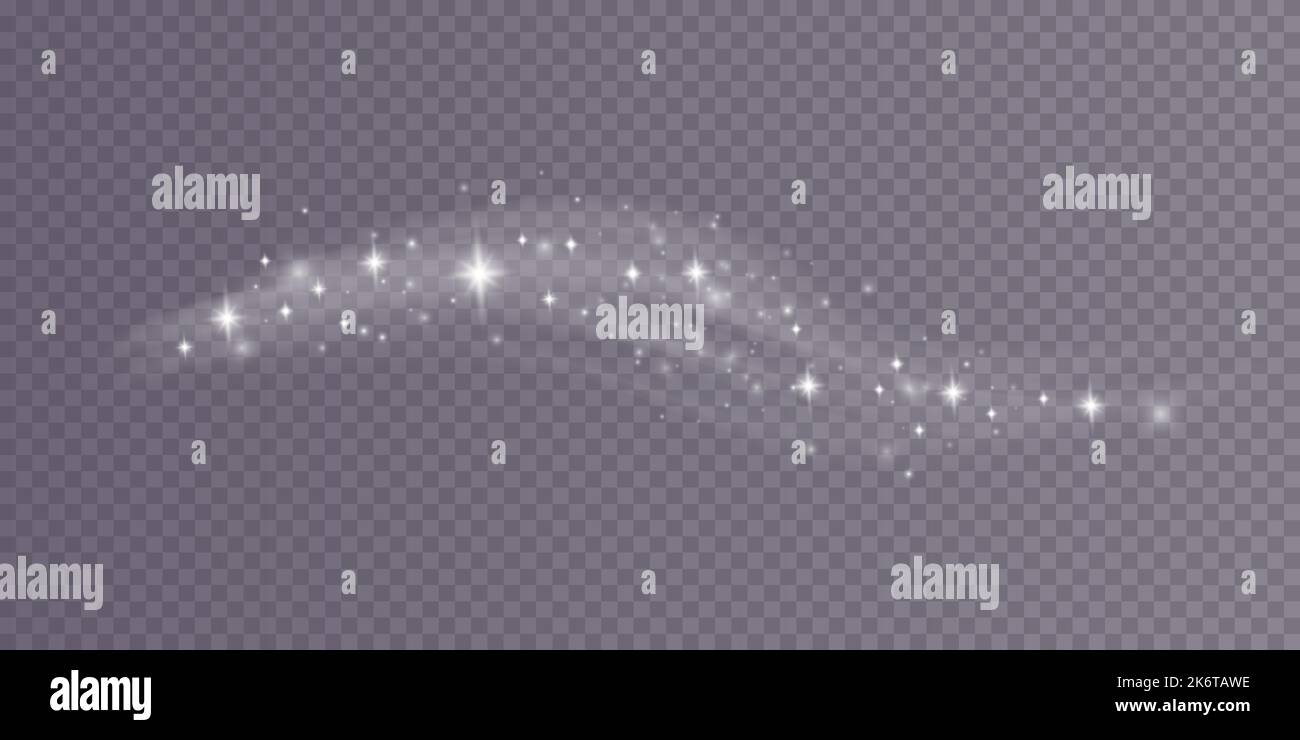 Winter blizzard with sparkles of snow on a transparent background, cold ...