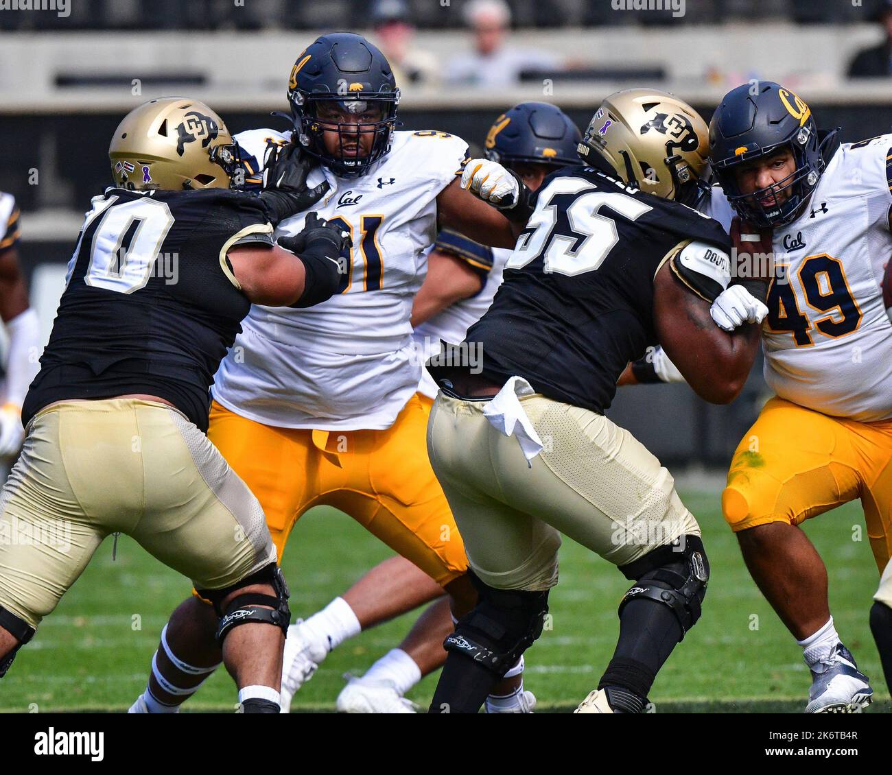 October 15, 2022: California Golden Bears guard Ricky Correia (91) is ...