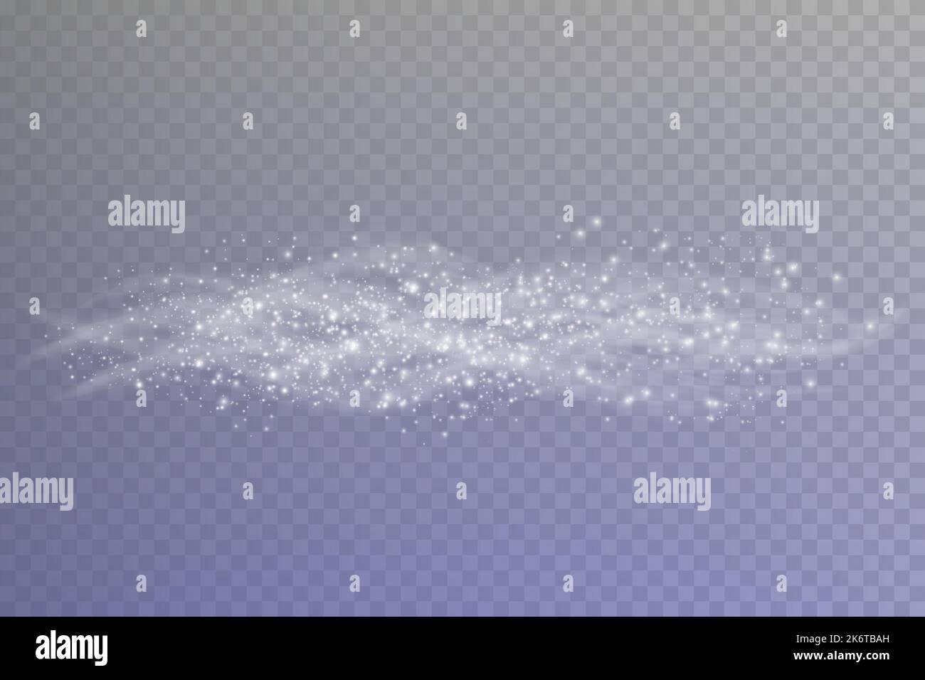 Winter blizzard with sparkles of snow on a transparent background, cold ...