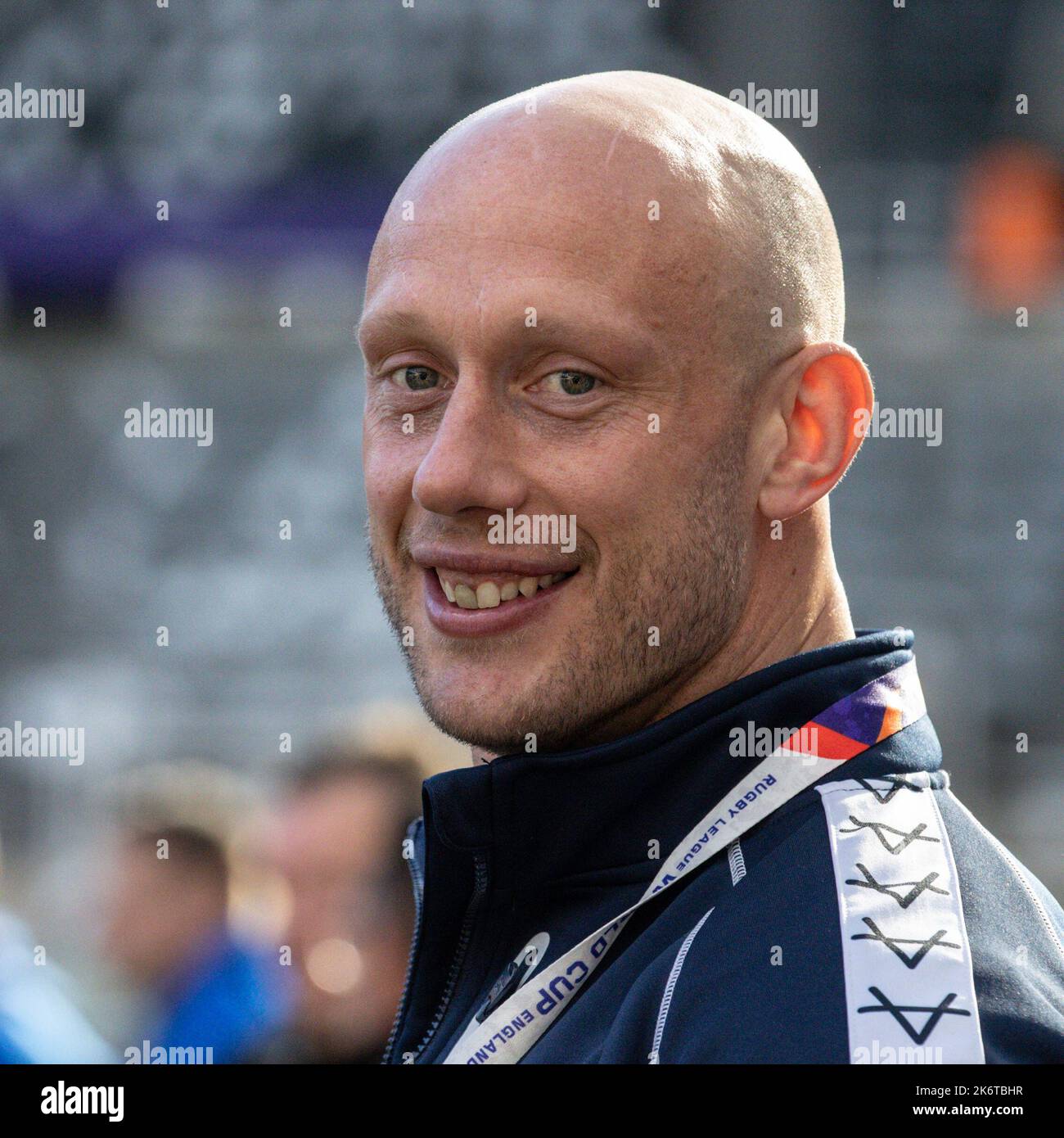 Chris Hill of England during the Rugby League World Cup 2021 match ...