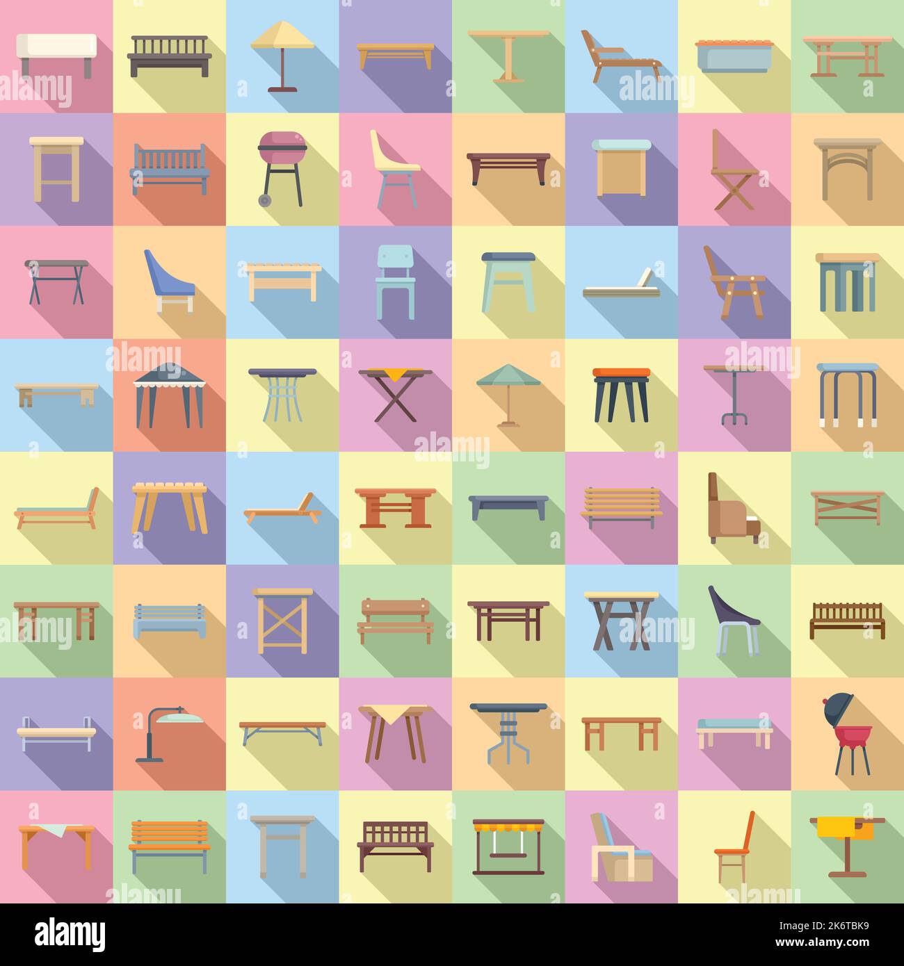 Table picnic bench top Stock Vector Images - Alamy