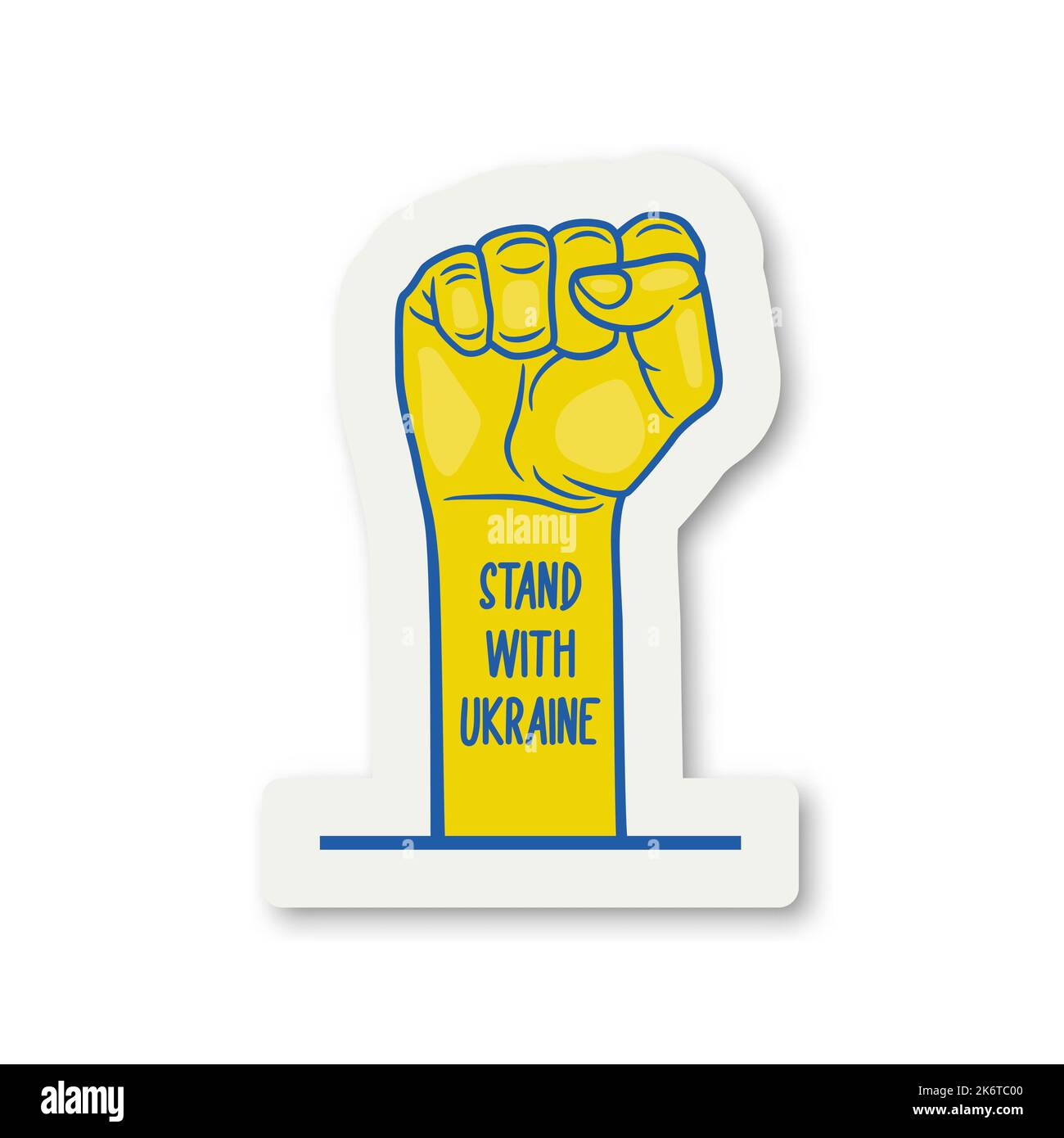 Stand with Ukraine. Anti War Call with Protest Symbol, Clenched Fist ...