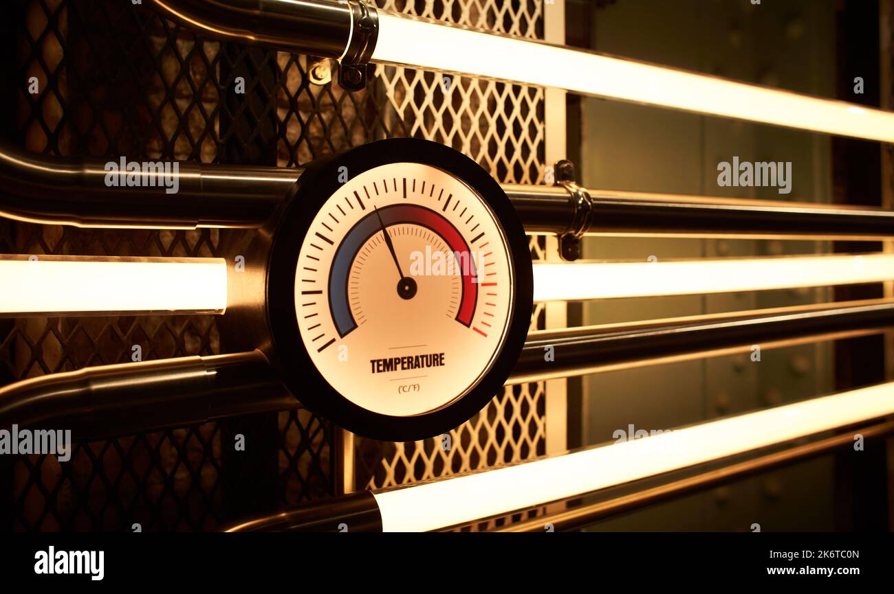 Industrial concept. Equipment of the Boiler House, Valves, Tubes ...