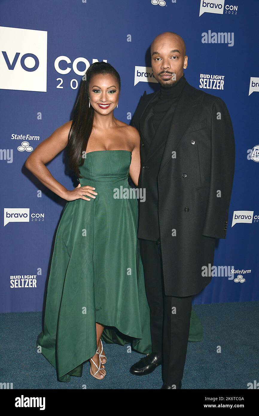 Eboni K. Williams of New York City and Dustin Ross attends Andy's ...