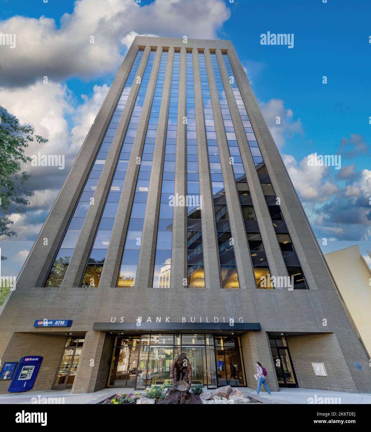 Unique perspective view of US Bank Building in downtown Boise Idaho ...