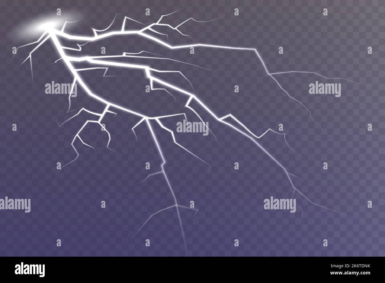 Set of lightning magical and bright light effect. Thunderstorm with ...