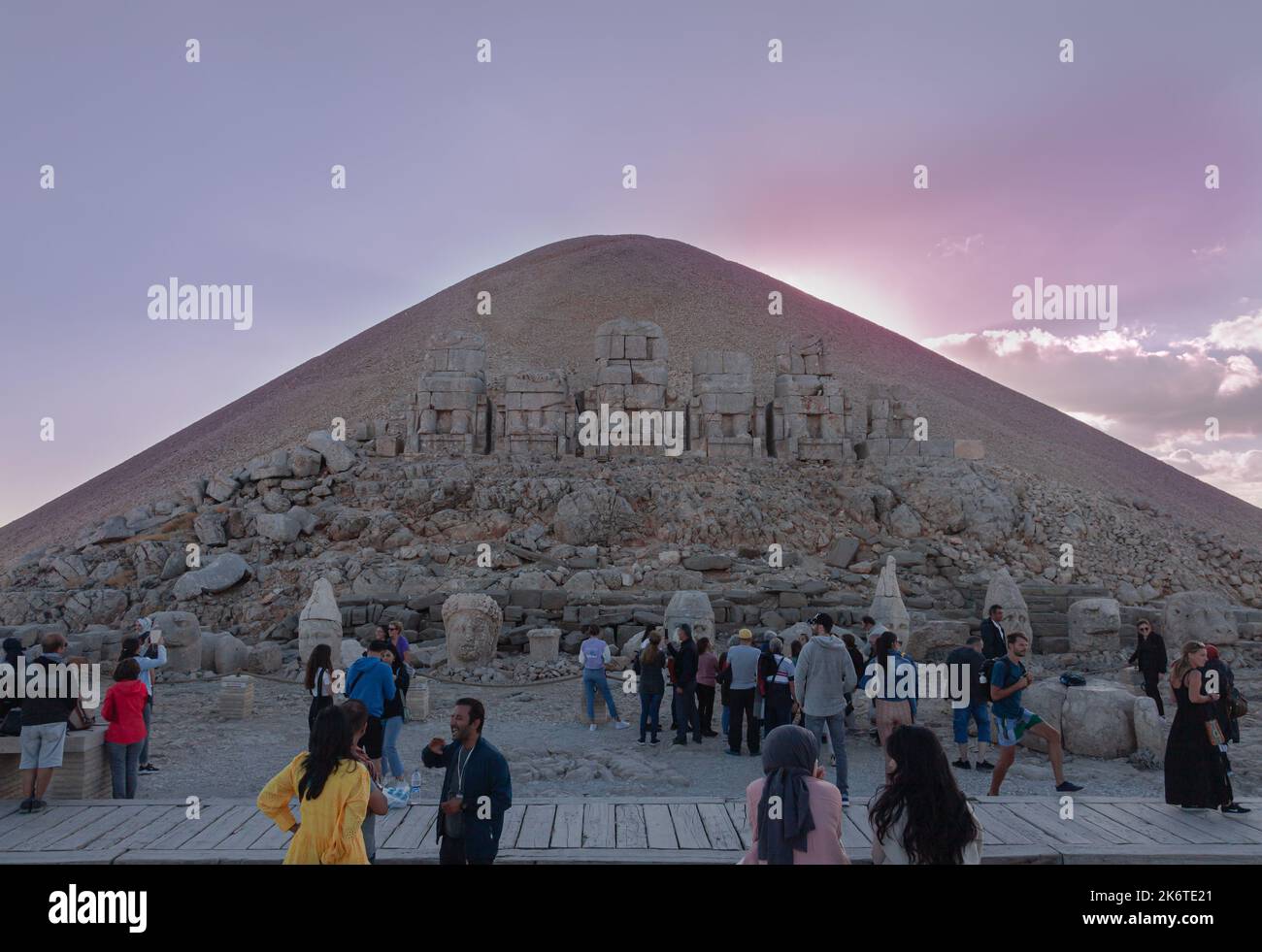 Mount Nemrut National Park, Adiyaman Turkey. People are visiting ...