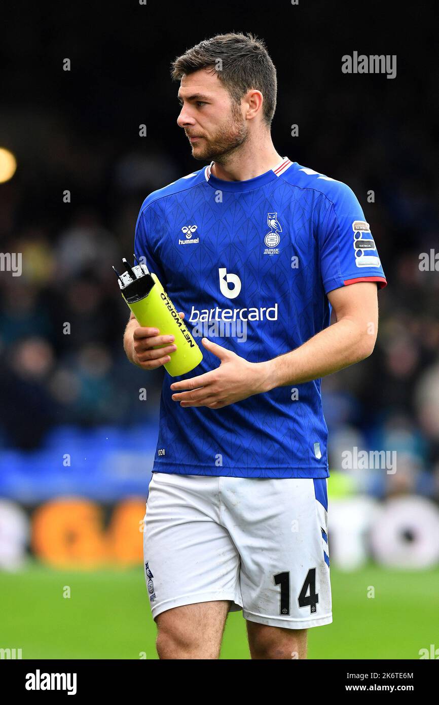 during the FA Cup 4th Qualifying Round match between Oldham Athletic ...