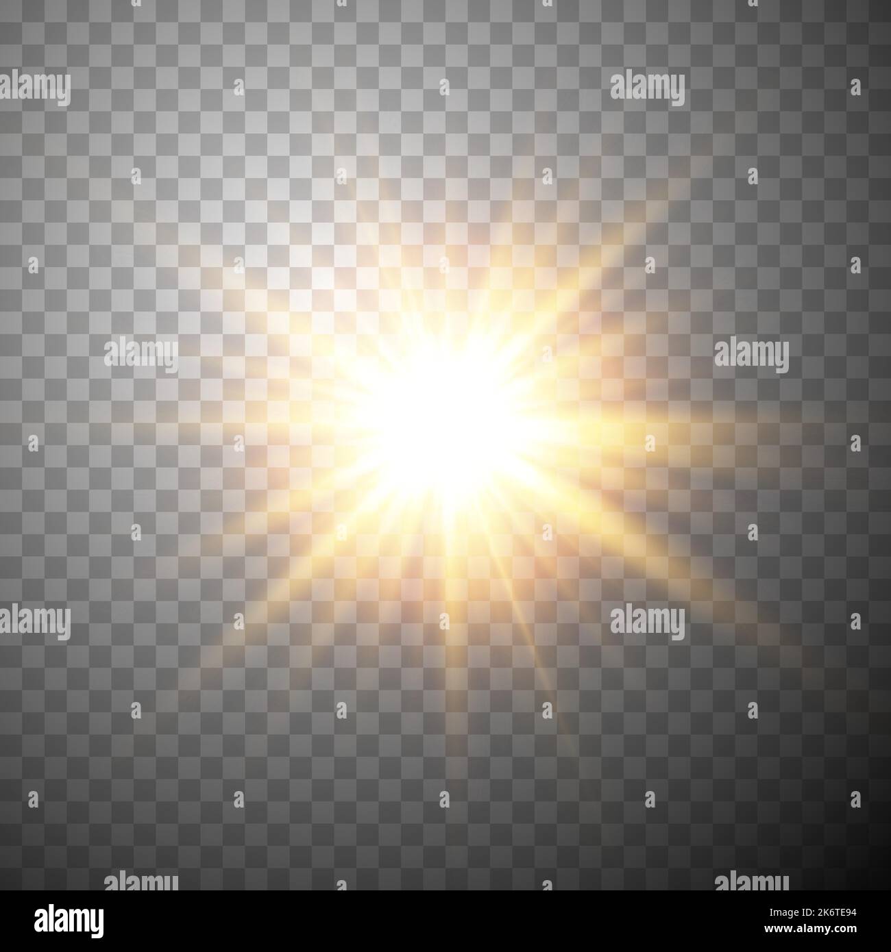 Vector transparent golden sunlight special lens flare light effect. sun ...
