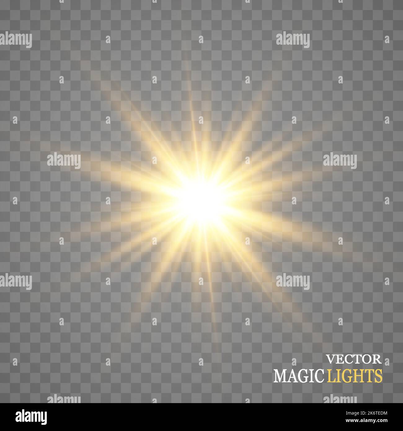 Vector transparent golden sunlight special lens flare light effect. sun ...