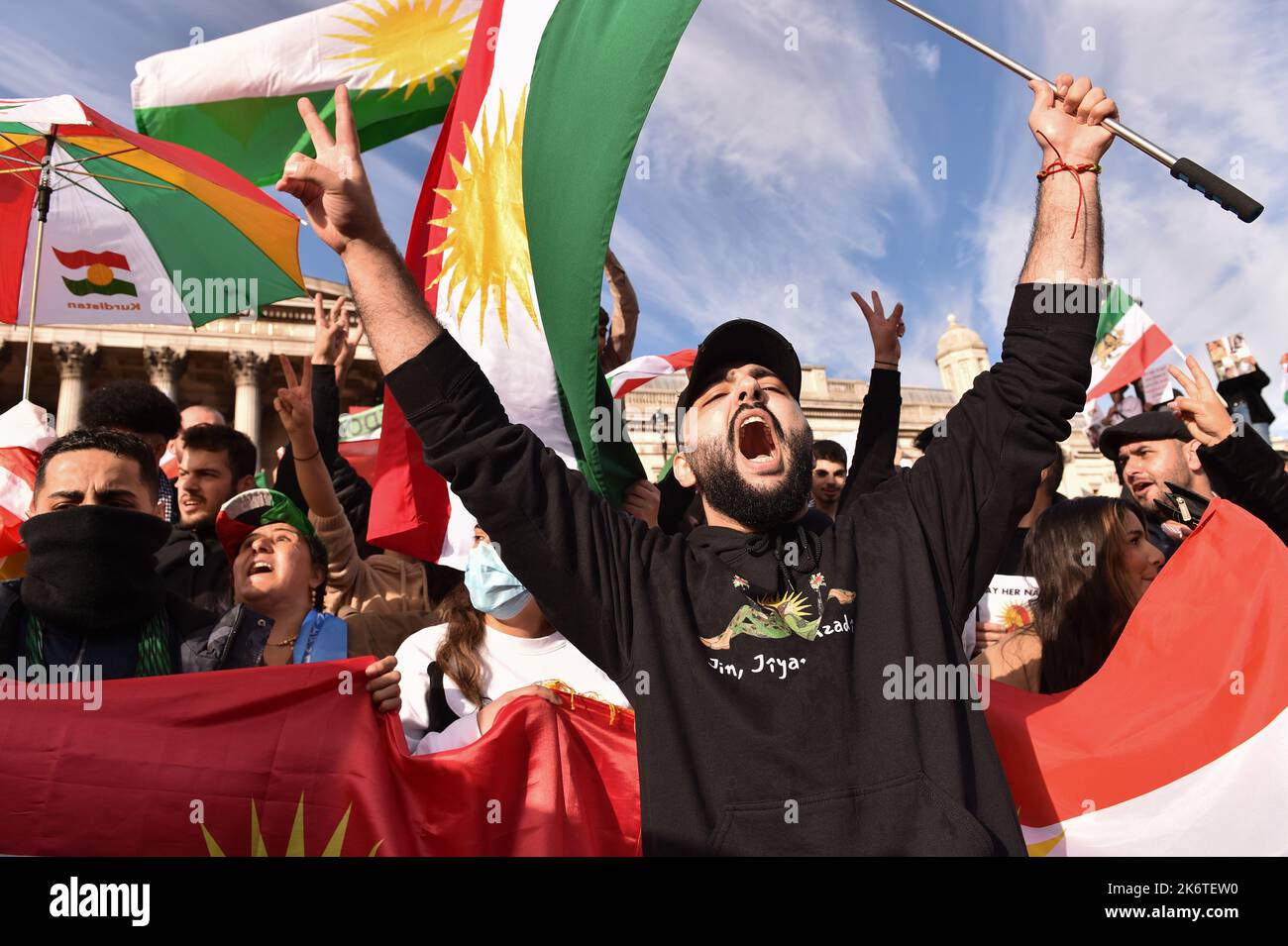 London, England, UK. 15th Oct, 2022. Kurds protest in London, at ...