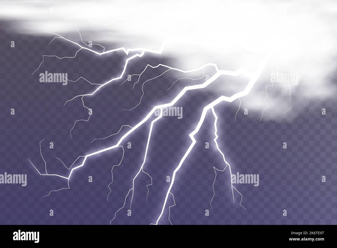 Set of lightning magical and bright light effect. Thunderstorm with ...