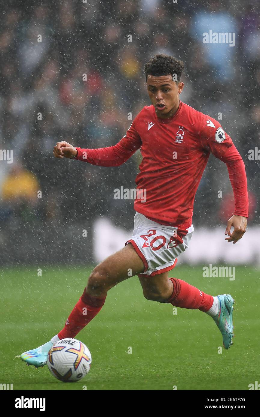 Brennan Johnson #20 of Nottingham Forest during the Premier League ...