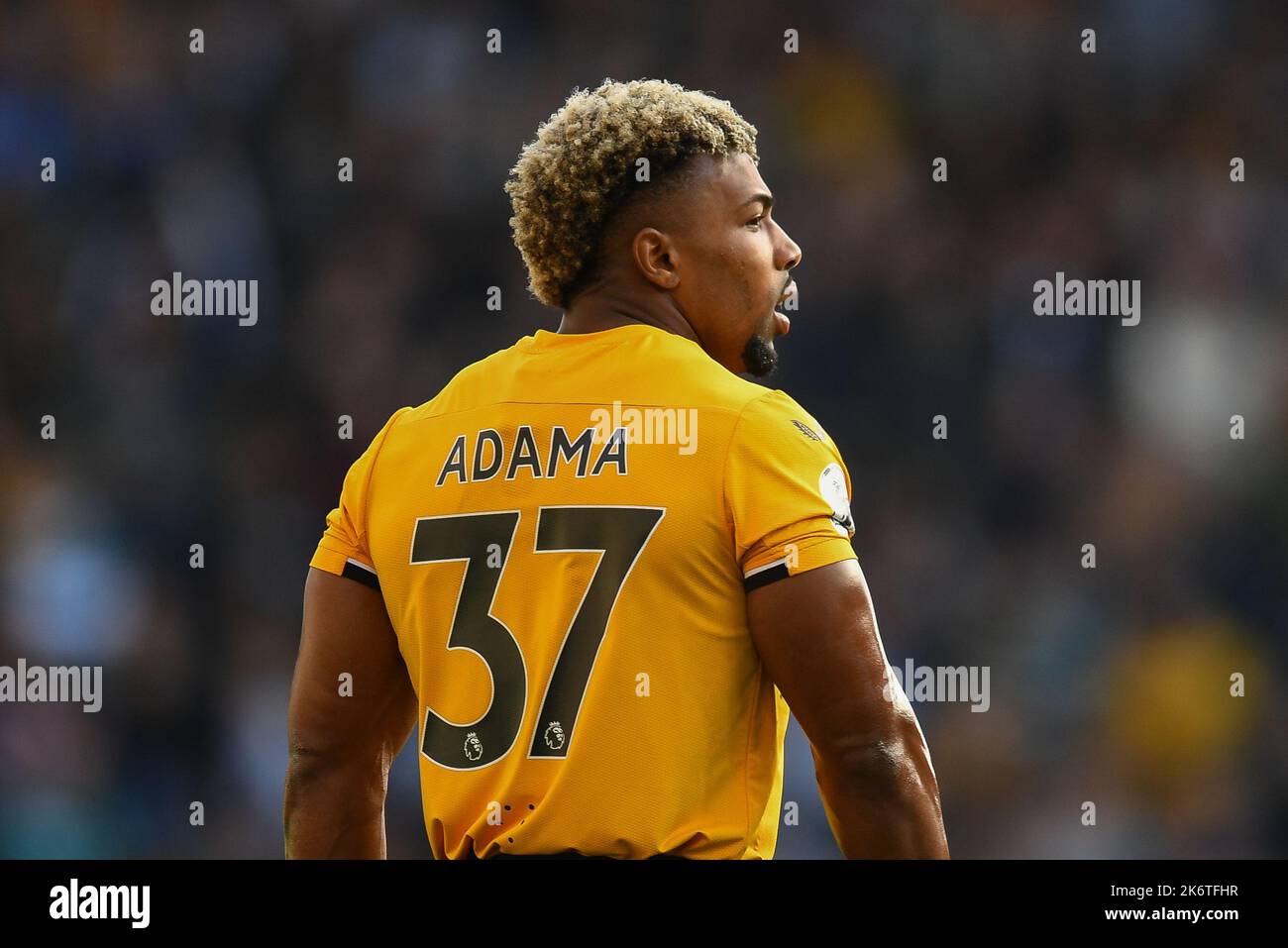 Adama Traor #37 of Wolverhampton Wanderers during the Premier League match Wolverhampton ...