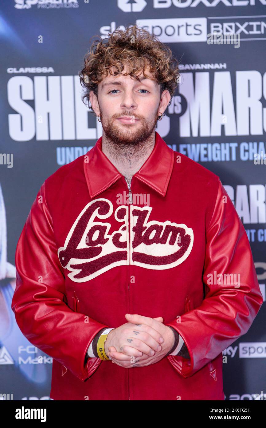 The O2, London, UK. 15th October 2022. Tom Grennan arriving at The O2 ...