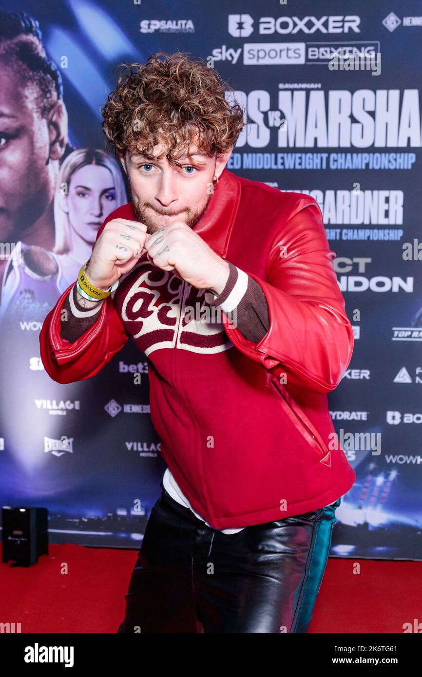 The O2, London, UK. 15th October 2022. Tom Grennan arriving at The O2 ...