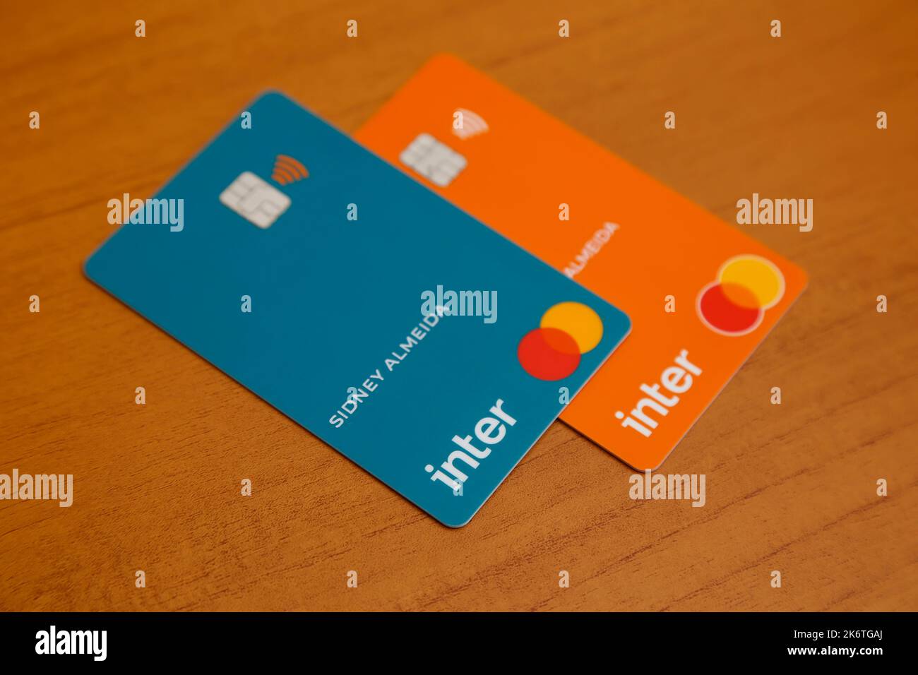 Minas Gerais, Brazil - July 09, 2022: Inter bank logo credit card and ...