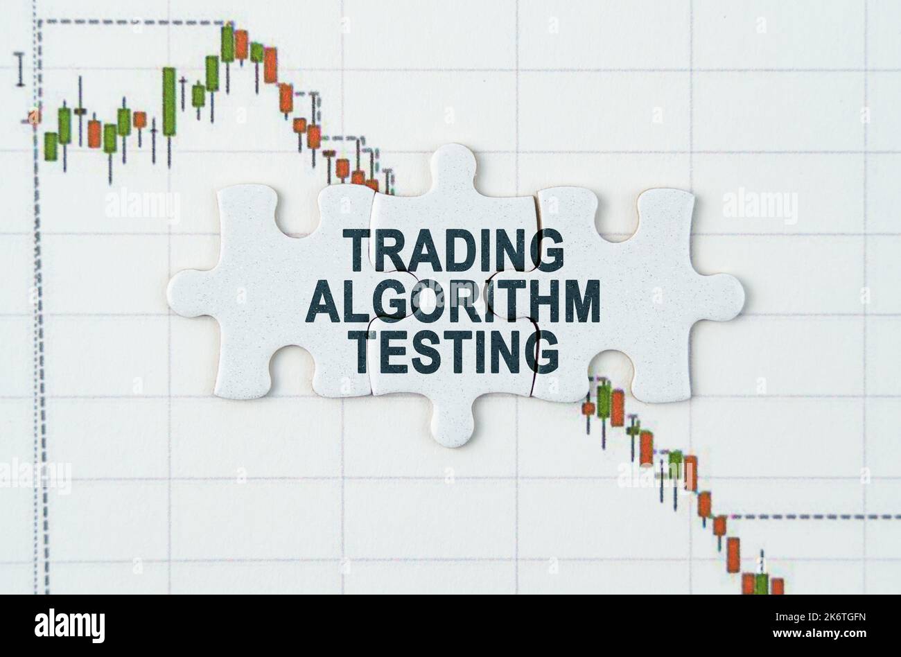 Business Concept On The Quotes Chart There Are Puzzles With The Inscription Trading Algorithm 0970
