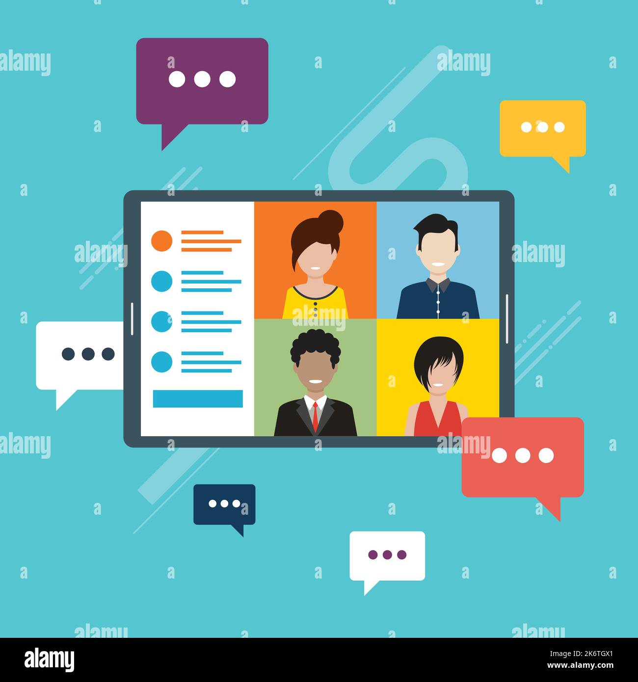 Teacher conference family Stock Vector Images - Alamy