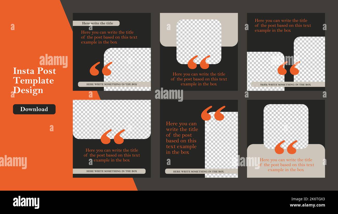 Social media post template collection. Trendy editable Instagram Post ...