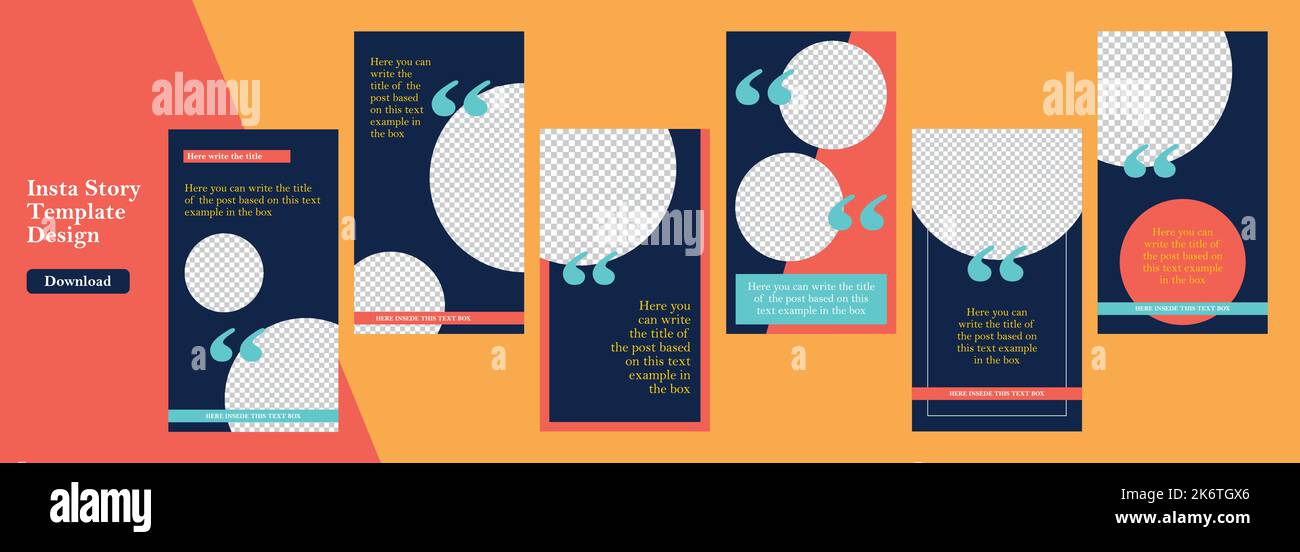 Social media stories template collection. Trendy editable Instagram ...