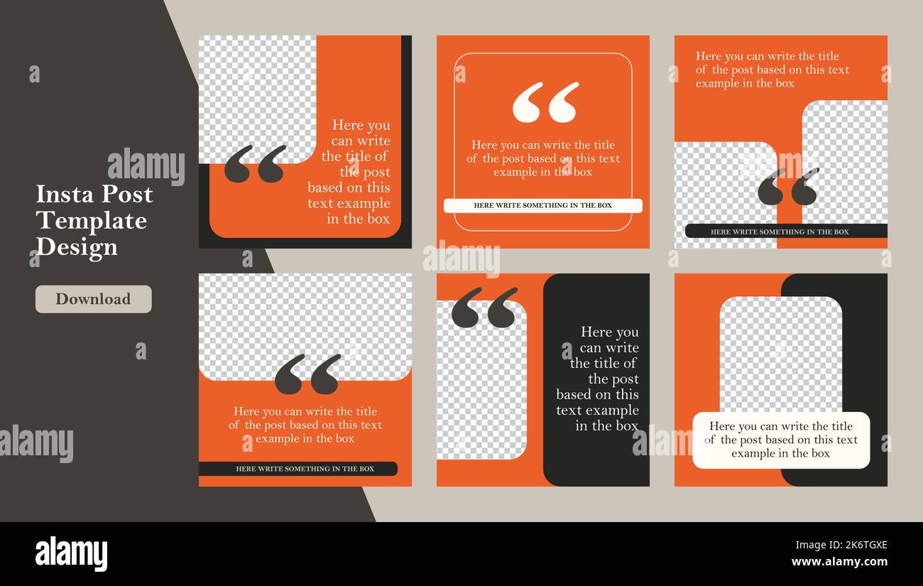 Social media post template collection. Trendy editable Instagram Post ...