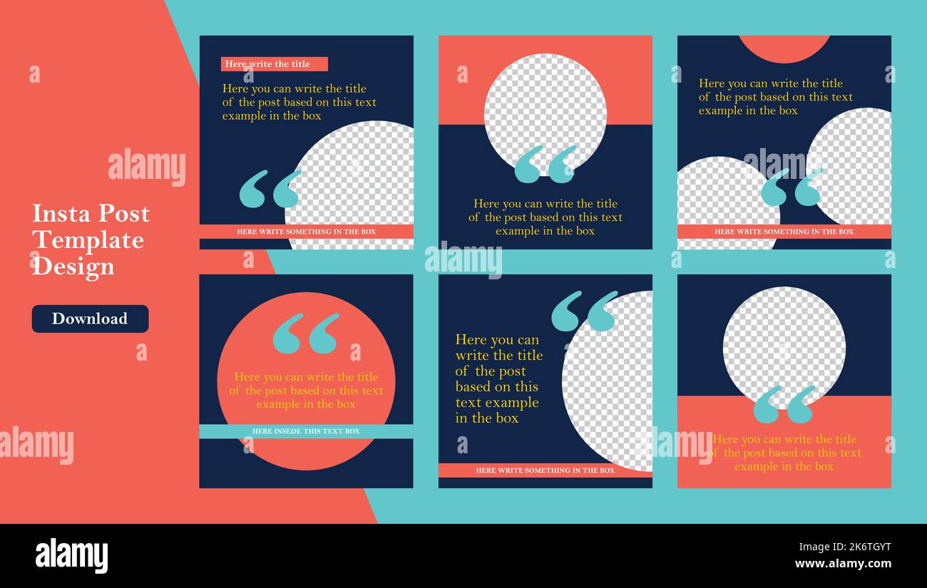 Social media post template collection. Trendy editable Instagram Post ...