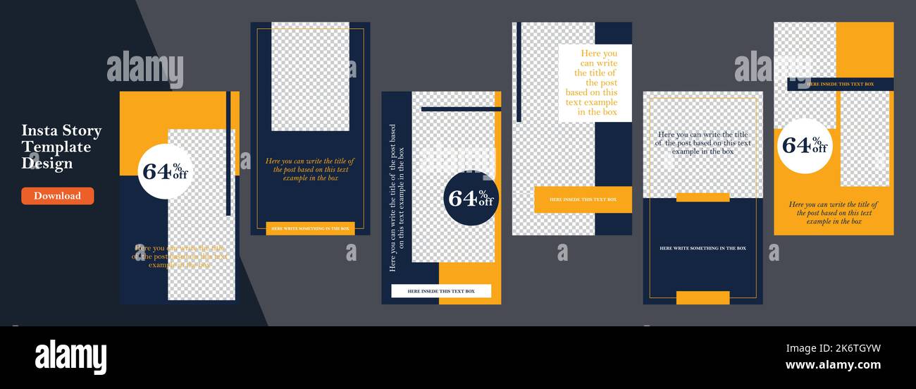 Social media stories template collection. Trendy editable Instagram ...