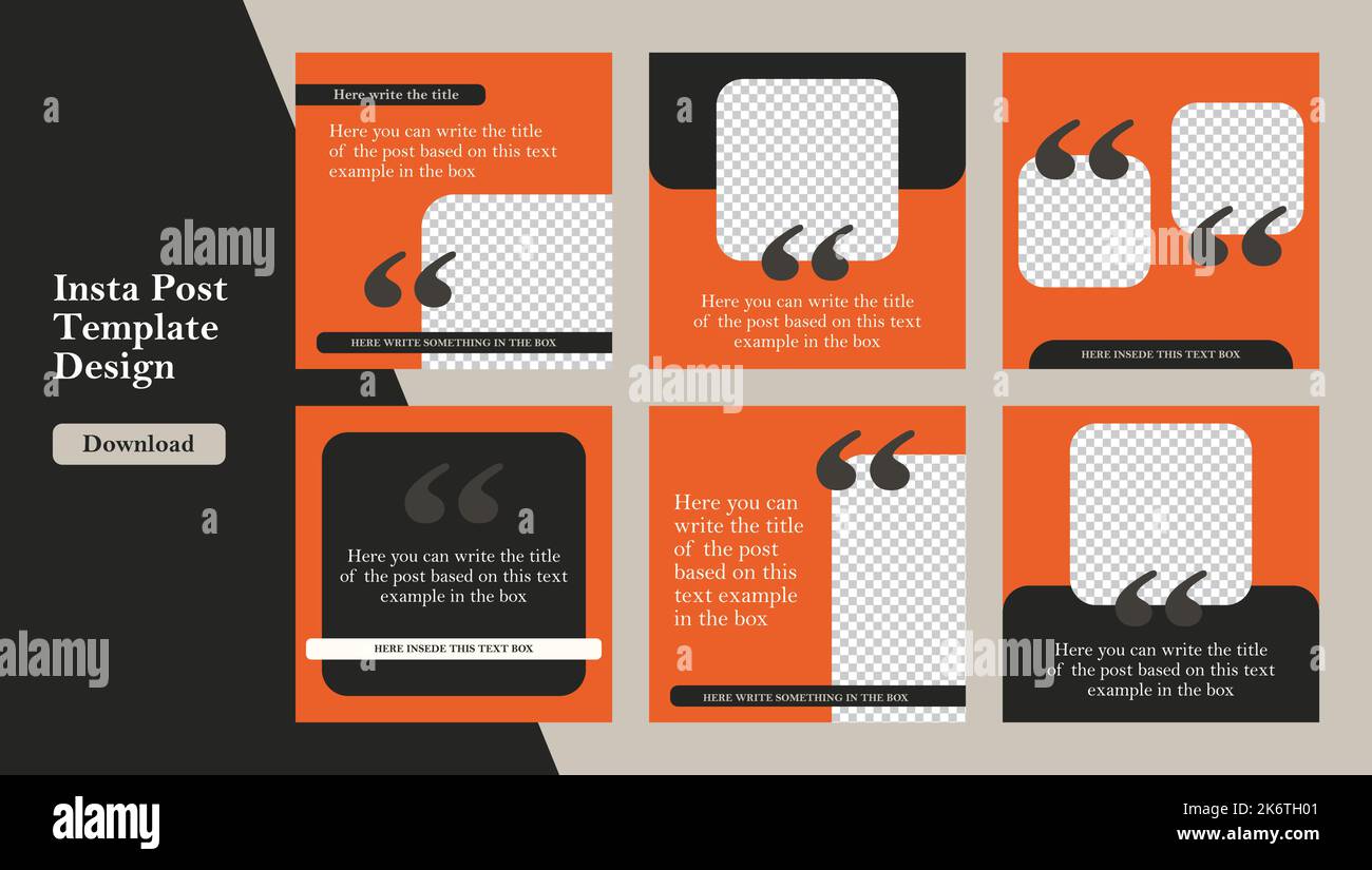 Social media post template collection. Trendy editable Instagram Post ...