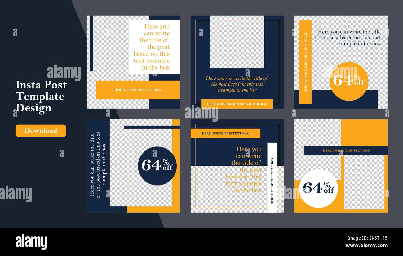 Social media post template collection. Trendy editable Instagram Post ...