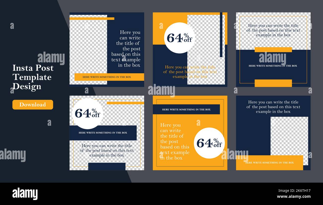 Social media post template collection. Trendy editable Instagram Post ...