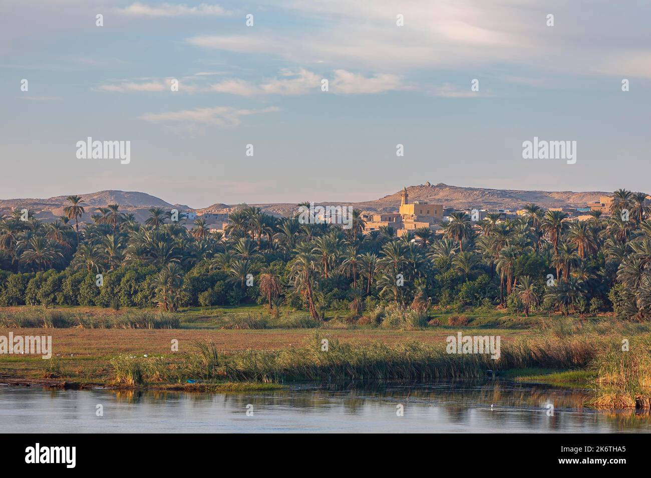 Landscape on the Nile, sunrise, Egypt Stock Photo - Alamy