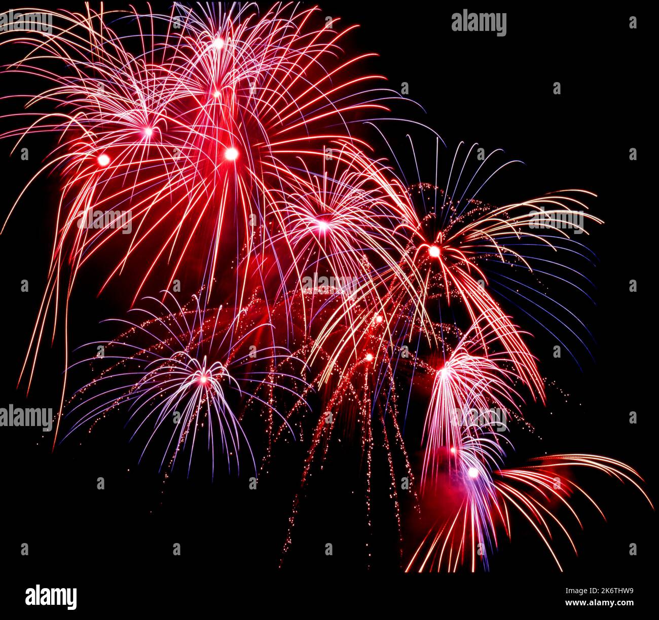 Fireworks in the night sky, night absorption, Fireworks in the night ...