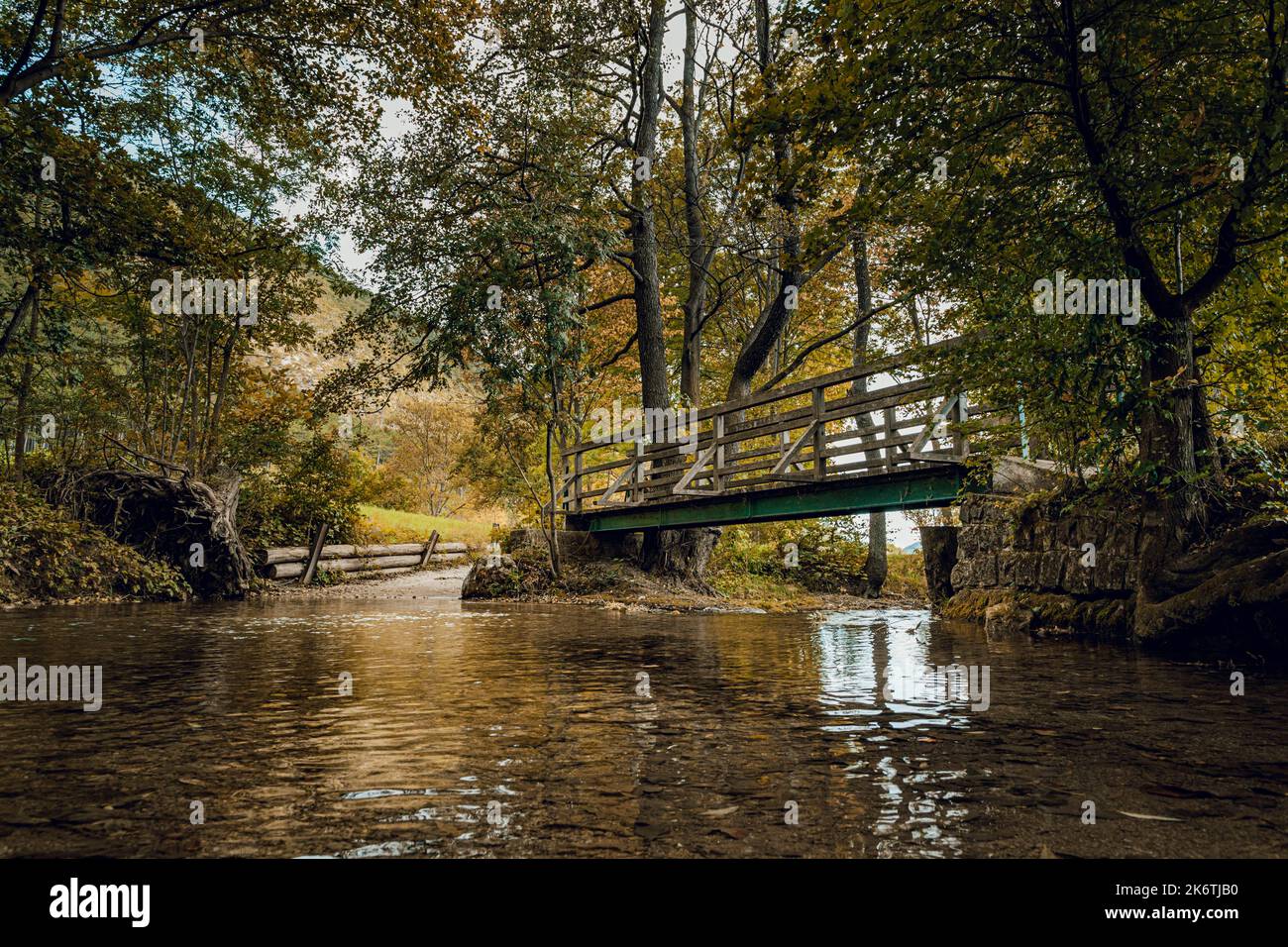 Bridge, in nature, over a stream, Lower Austria, Austria Stock Photo ...