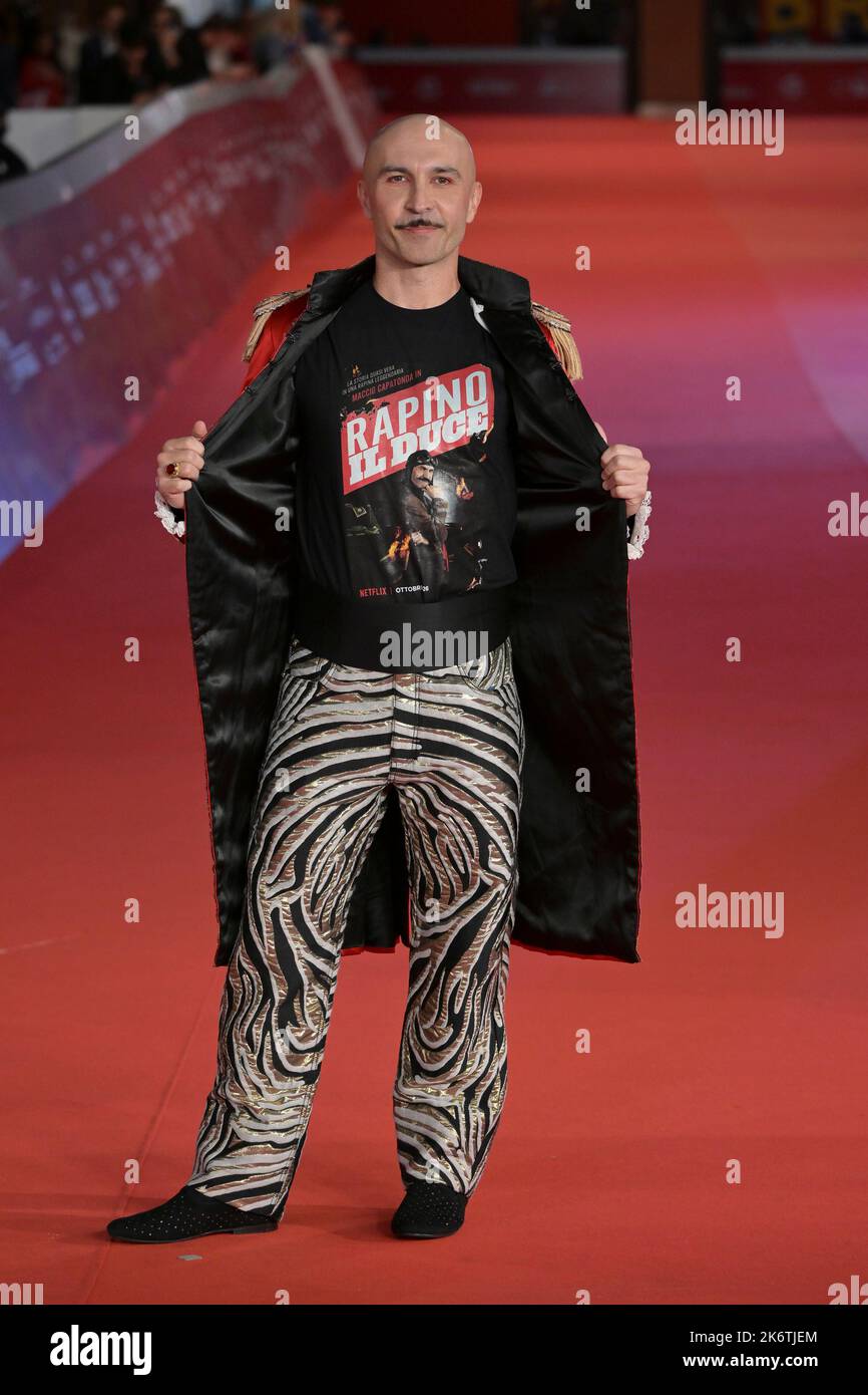 Rome, Italy. 15th Oct, 2022. Maccio Capatonda attends the red carpet of ...