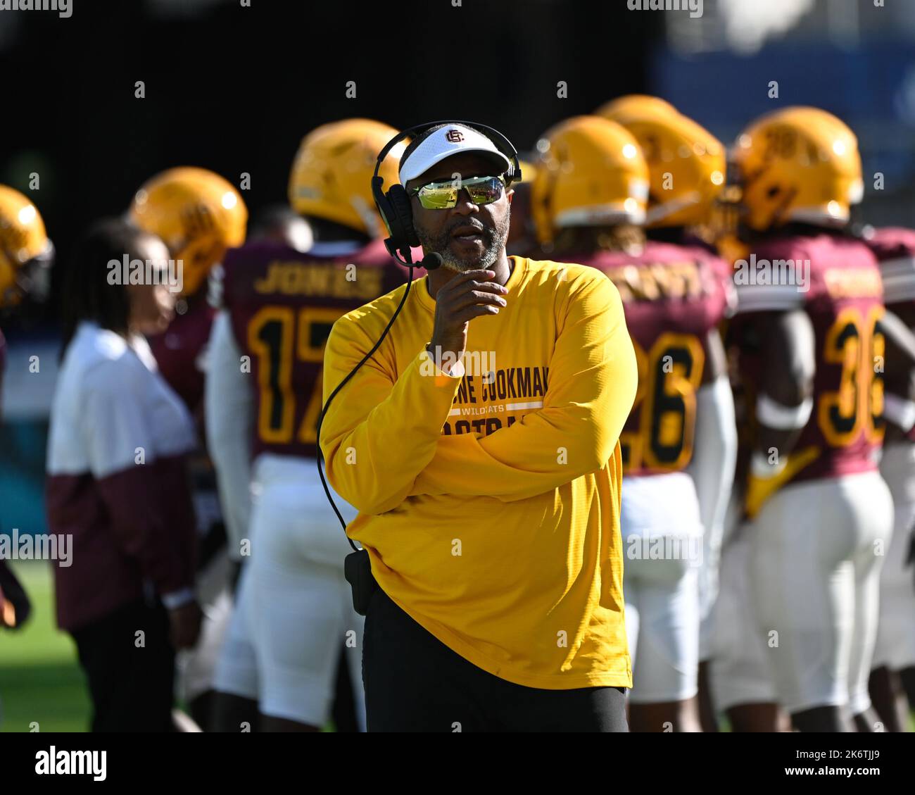 Jacksonville, FL, USA. 15th Oct, 2022. Bethune Cookman Wildcats head ...