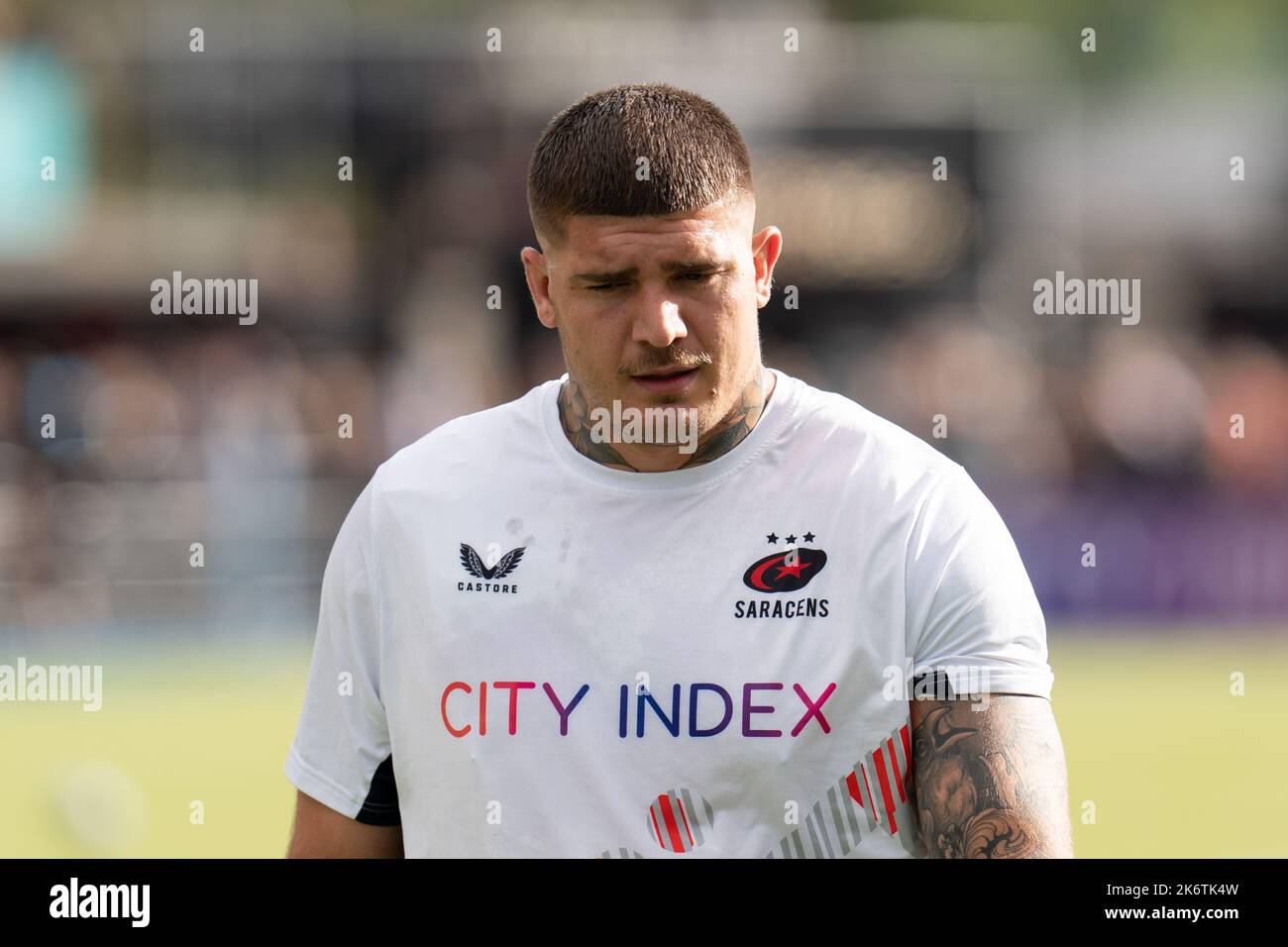 Marco Riccioni #3 of Saracens during the Gallagher Premiership match ...