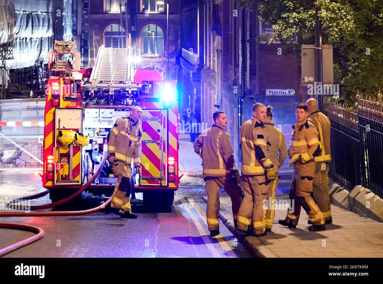 Firefighters at the scene of a fire in Leeds city centre which broke ...