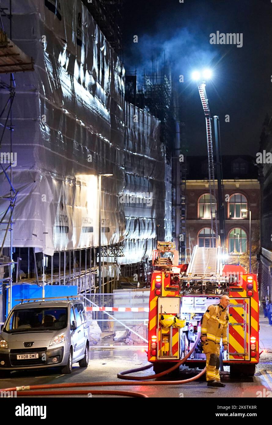 Firefighters at the scene of a fire in Leeds city centre which broke ...