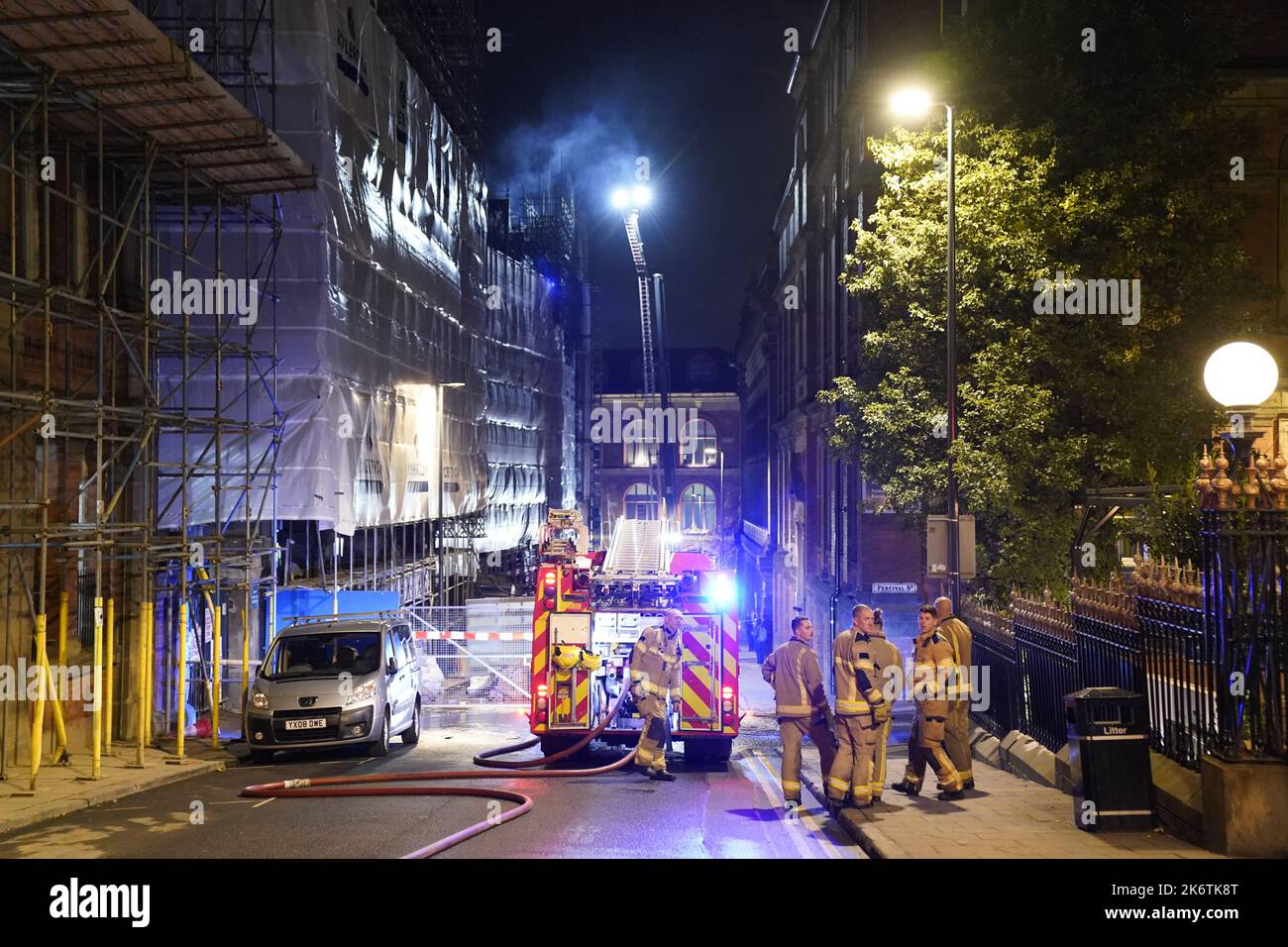 Firefighters at the scene of a fire in Leeds city centre which broke ...