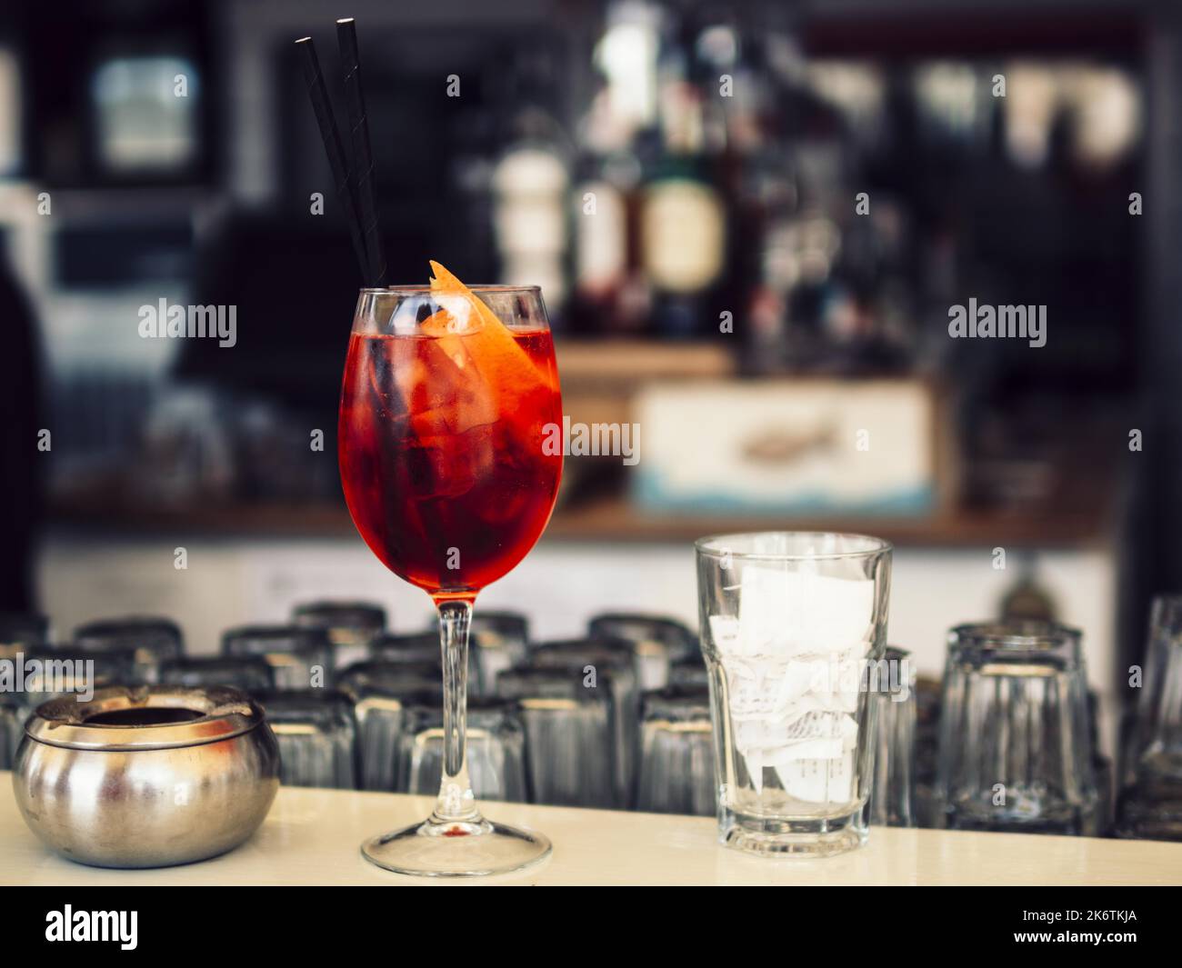 Bright cocktail counter Stock Photo - Alamy