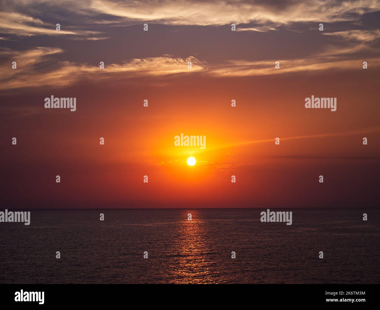 Sunset in greek islands of cyclades Stock Photo - Alamy