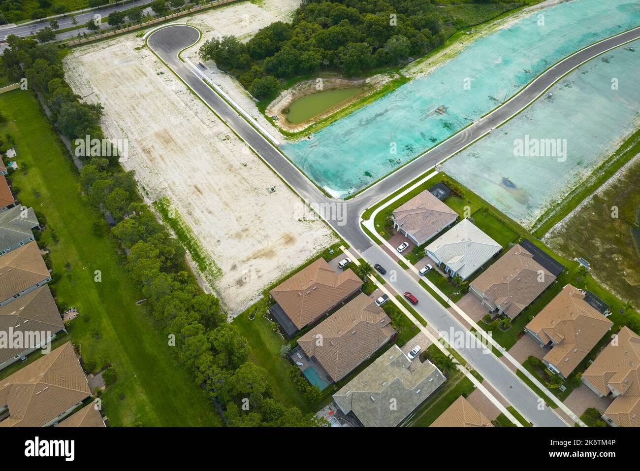 Ground prepared for building of new residential houses in Florida ...