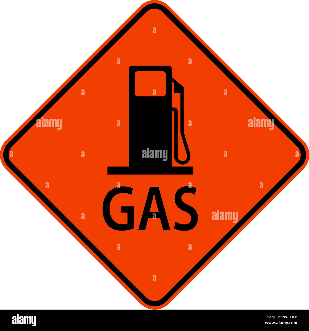 Gas Traffic Sign On White Background Stock Vector Image & Art - Alamy